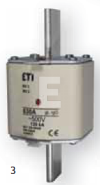 WKŁADKA BEZPIECZNIKOWA NH3 630A GG/GL 500V WT-3 KOMBI 004186233 ETI POLAM