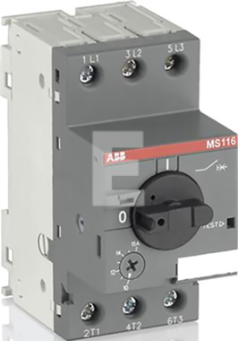WYŁĄCZNIK SILNIKOWY MS166-6.3 3P 4-6.3A 2.2KW 208-690V AC 50KA IP20 ...