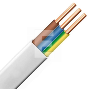 PRZEWÓD YDYP 3X1.5 ŻO 300/500V 25M BIAŁY T0028 YDY P 3X1.5 300/500 ...