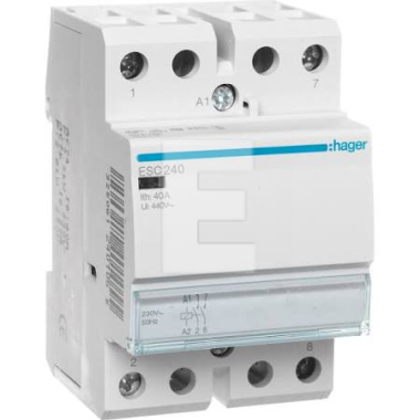 STYCZNIK MODUŁOWY DWUBIEGUNOWY 40A 230VAC ESC240 HAGER