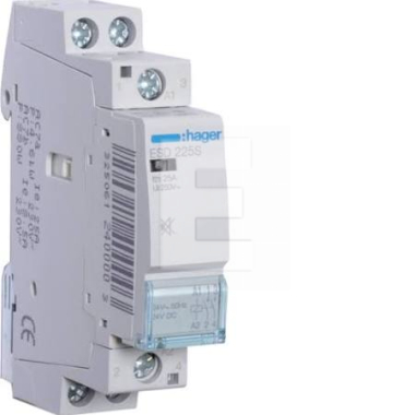 STYCZNIK MODUŁOWY CICHY DWUBIEGUNOWY 2NO 25A 24V ESD225S HAGER