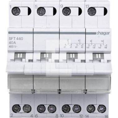 MODUŁOWY PRZEŁĄCZNIK INSTALACYJNY I-O-II 4P 230/400VAC 40A SFT440 HAGER