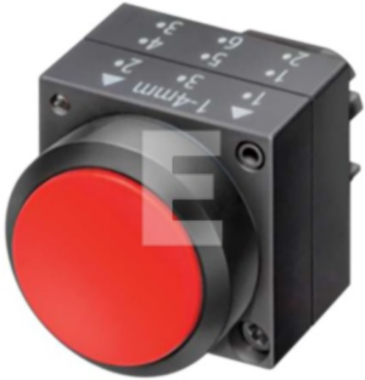 PRZYCISK STEROWNICZY 22MM BEZ PODŚWIETLENIA IP66 30/30/36MM CZERWONY/CZARNY TWORZYWO SIRIUS ...