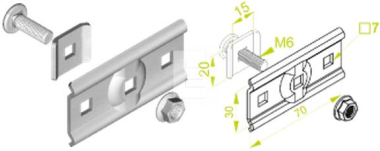 UCHWYT ŚRUBOWY USSW STAL CYNKOWANA 900500 BAKS