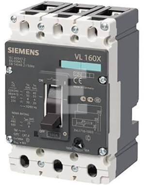 WYŁĄCZNIK KOMPAKTOWY VL160X 3P 125A 690V 55KA 3VL2 IP20 157.5X104.5X106 ...