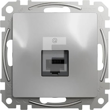 SEDNA DESIGN GNIAZDO RJ-45 6 UTP SREBRNE ALUMINIUM SDD113461 SCHNEIDER