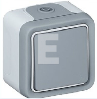 ŁĄCZNIK SCHODOWY 10A 250V KOMPLET SZARY PLEXO55 069711 LEGRAND