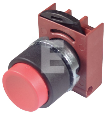 PRZYCISK WYSTAJĄCY P9XPNRS Z RAMKĄ CZERWONY 185011 GE