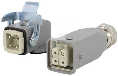 OBUDOWA ZŁĄCZA HAN-KIT 3AWM 10A 230/400V M20 IP67 CYNK 10200030003 HARTING