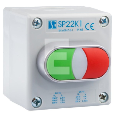 KASETA STEROWNICZA K1 Z PRZYCISKIEM DWUKLAWISZOWYM SP22K1\21-1 SPAMEL