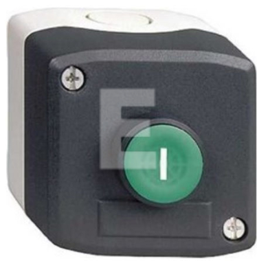 KASETA STEROWNICZA Z PRZYCISKIEM ZIELONYM SZARA XALD102 SCHNEIDER