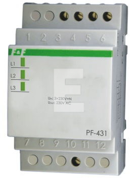 AUTOMATYCZNY PRZEŁĄCZNIK FAZ PF-431 3X230V+N 16A NA SZYNĘ 35MM PF-431 F&F
