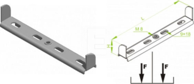 CEOWNIK WZMOCNIONY 40X47X3000MM STAL CYNKOWANA CWC40H47/3 610930 BAKS