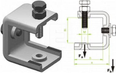 ZACISK ZC 50X41X8X30MM STAL CYNKOWANA 752300 BAKS