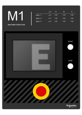 PANEL LEGENDA HARMONY XB5 SZABLON 1 400X300MM ZBYLEG304001 SCHNEIDER