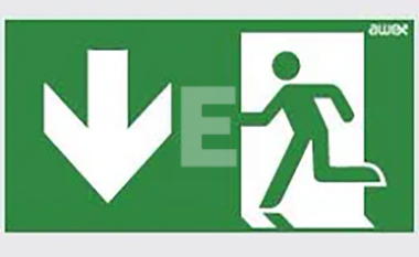 PIKTOGRAM WYJŚCIA EWAKUACYJNEGO EXIT S (ETS) 100X200MM PN26 AWEX