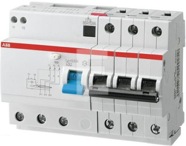 WYŁĄCZNIK RÓŻNICOWO-NADPRĄDOWY DS203 3P M AC-C40 10KA 40/0.03A 2CSR273001R1404 ABB