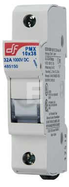 PODSTAWA BEZPIECZNIKOWA PMX 10X38 1P 32A 1000V DC IP20 485150 MOREK