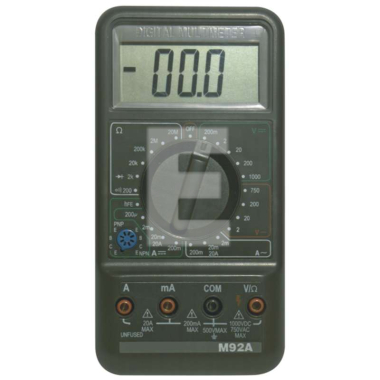 MULTIMETR CYFROWY M-92A NAPIĘCIE 2V-750V NATĘŻENIE AC 2MA- 20A ...