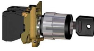 PRZEŁĄCZNIK DWUPOZYCYJNY Z KLUCZEM RONIS 455 HARMONY XB4 22MM 1NO IP69 ...