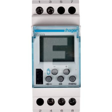 ZEGAR CYFROWY STERUJĄCY 1-KANAŁOWY TYGODNIOWY 16A 195/230/264V IP20 ...