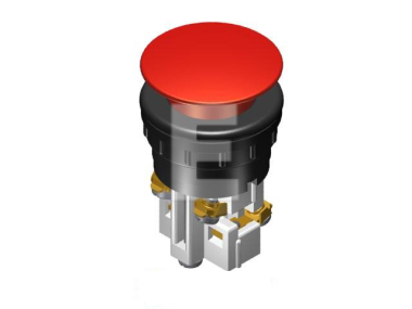 PRZYCISK STEROWNICZY 38MM Z SAMOPOWROTEM 1NO 1NC CZERWONY W0-N1-1DP C ...