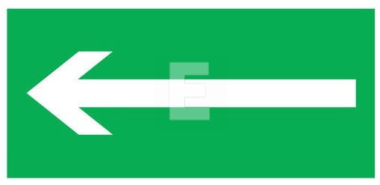 PIKTOGRAM 100X300MM STRZAŁKA W LEWO ZIELONY/BIAŁY PM02 AWEX