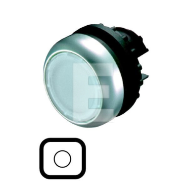 PRZYCISK PŁASKI PODŚWIETLANY Z SAMOPOWROTEM BIAŁY IP67 M22-DL-W 216922 EATON MOELLER