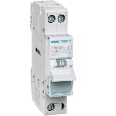 MODUŁOWY PRZEŁĄCZNIK INSTALACYJNY I-O-II 1P 230VAC 25A SFB125 HAGER