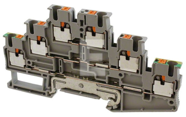 ZACISK PRZEWODU OCHRONNEGO PT 2.5-PE/L/L 0.14-4MM2 20A SZARY/ŻÓŁTO-ZIELONY 3210541 PHOENIX