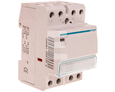 STYCZNIK MODUŁOWY CZTEROBIEGUNOWY 24VAC 63A ESD463 HAGER