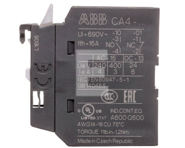 STYK POMOCNICZY CA4-01 0Z 1R MONTAŻ CZOŁOWY 1SBN010110R1001 ABB