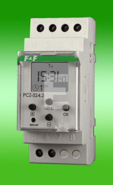 ZEGAR ASTRONOMICZNY JEDNOKANOŁOWY 24-264V AC/DC 16A PCZ-524.2 F-F